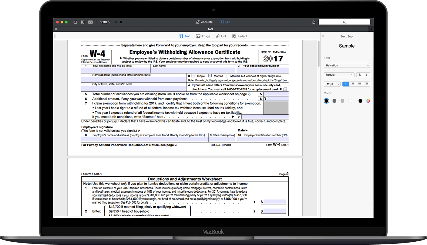How To Fill Out 2018 IRS Form W 4 PDF Expert How To Fill Out 2018 IRS Form W 4 PDF Expert